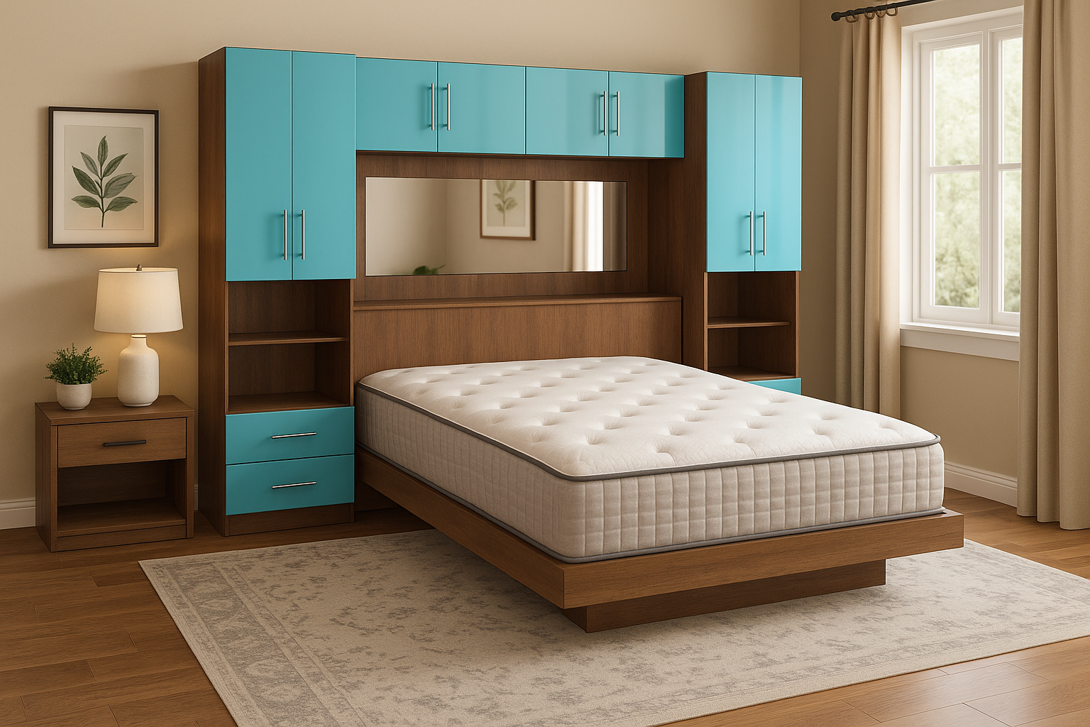 Aqua Glass Studio Pier Wall Platform Bed | Inspiration Gallery ...