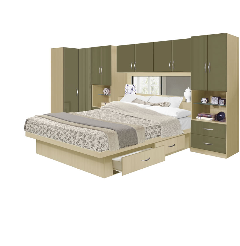 Studio Pier Wall Bed with Storage Bridge and Corner Closet | Contempo Space
